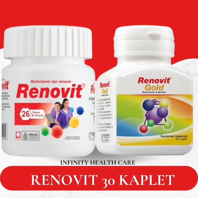 Jual Renovit Botol Isi 30 | Renovit Multivitamin & Mineral Isi 30 ...
