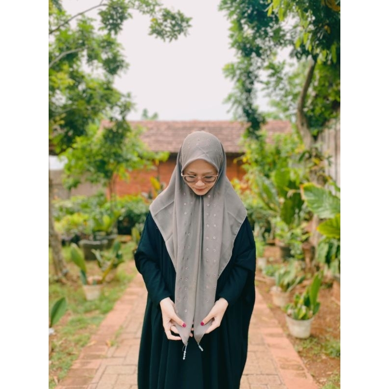 Jual NS-(COD)Manik Bunga bando-Paris jadul-segi empat viral-hijab ...