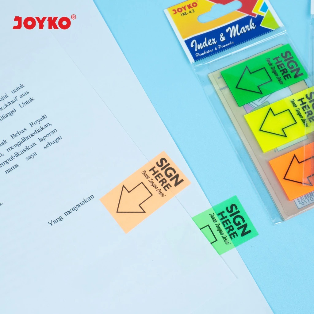 Jual Joyko Sticky Notes "Sign Here" Memo Panah / Sticker Tempel Memo ...