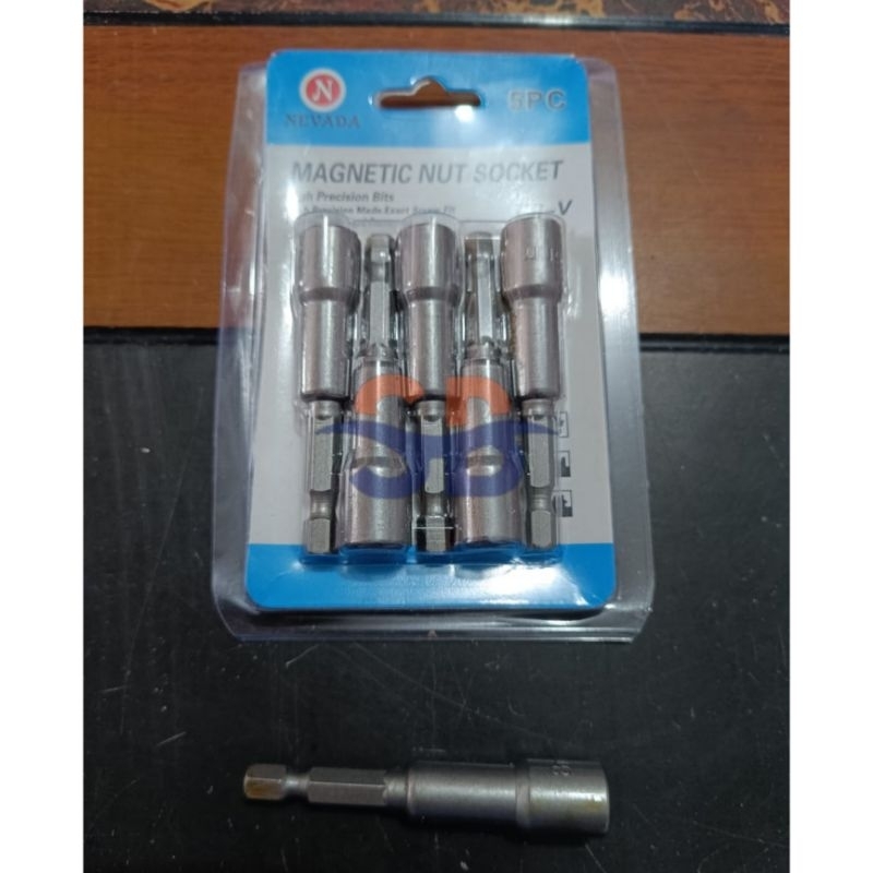 Jual Mata Baja Ringan / Magnetic Nut Socket / Kunci Roofing 8 x 65 mm / Mata Sock Baut Roofing ...