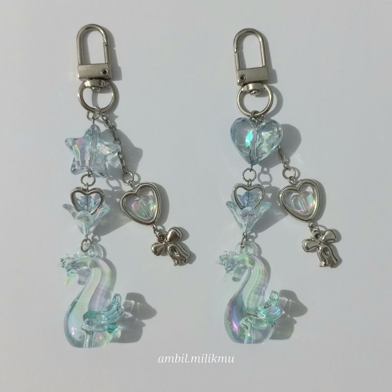 Jual swan lake luxury bag charm | keychain | transparent swan bag charm ...