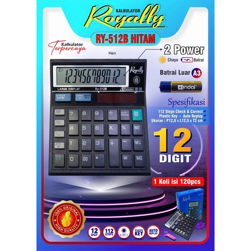 Jual Calculator Citizen CT-512/ Kalkulator Citizen CT-512/ Kalkulator ...