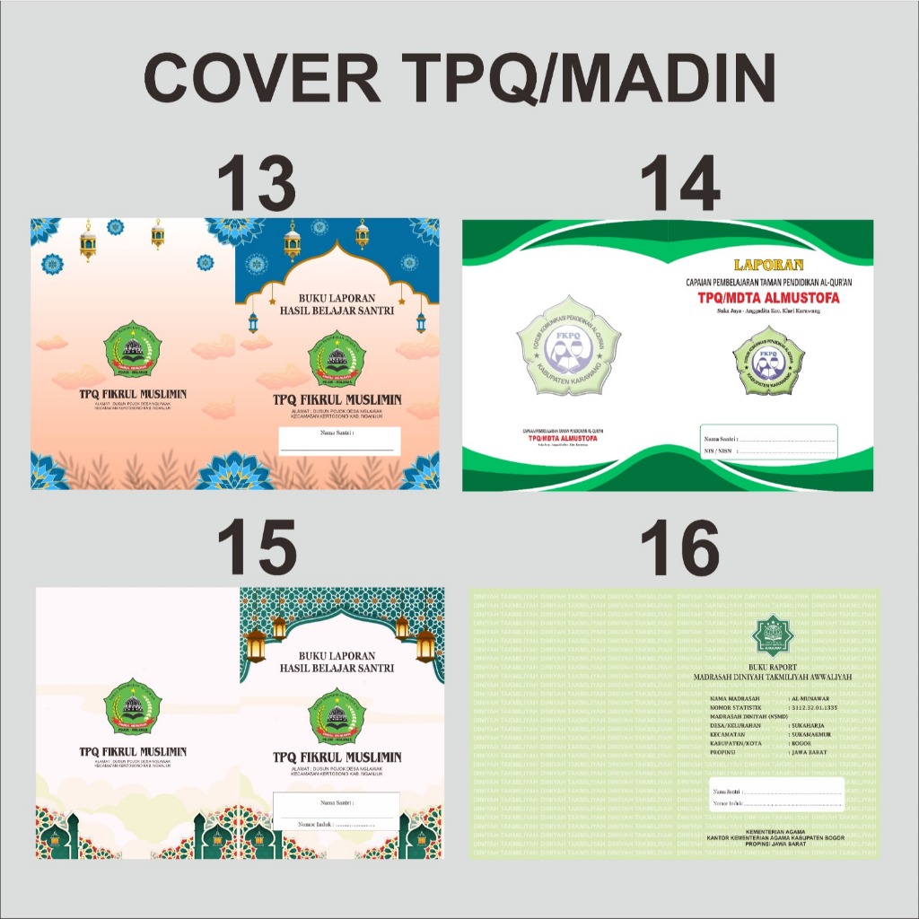 Jual Cetak Custom buku Raport UKURAN A5 / Laporan Hasil Belajar / Buku ...