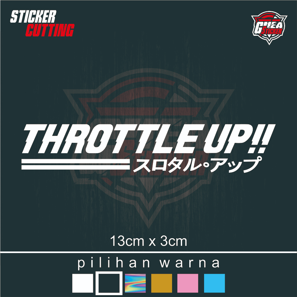 Jual Stiker THROTTLE UP - Sticker Cutting THROTTLE UP | Shopee Indonesia