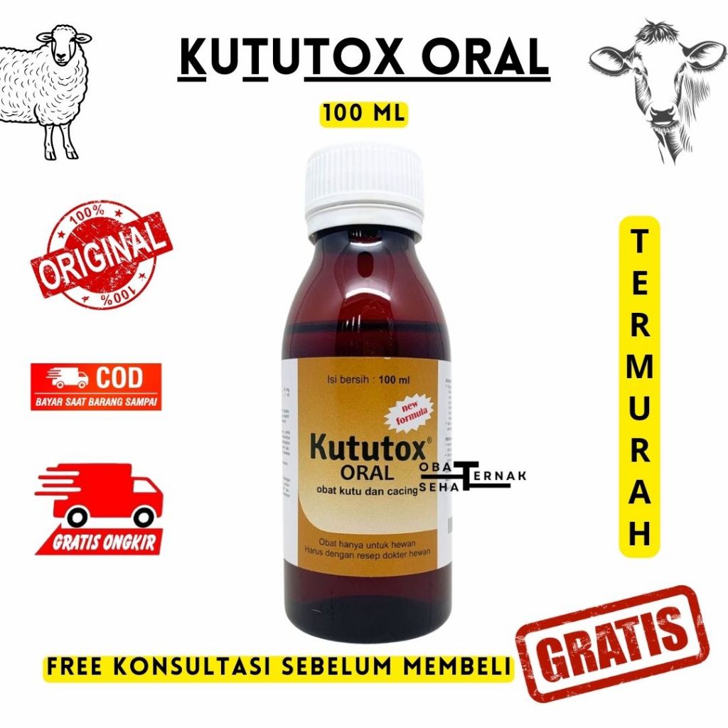 Jual KUTUTOX ORAL 100ML - Obat Kutu dan Cacing Oral Sapi Kambing Domba ...