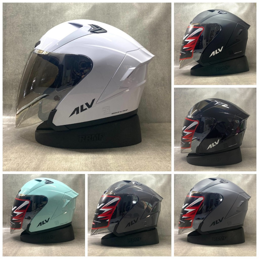 Jual Helm ALV Ultron Solid Ori SNI Kaca Silver - Helm Half Face Untuk ...