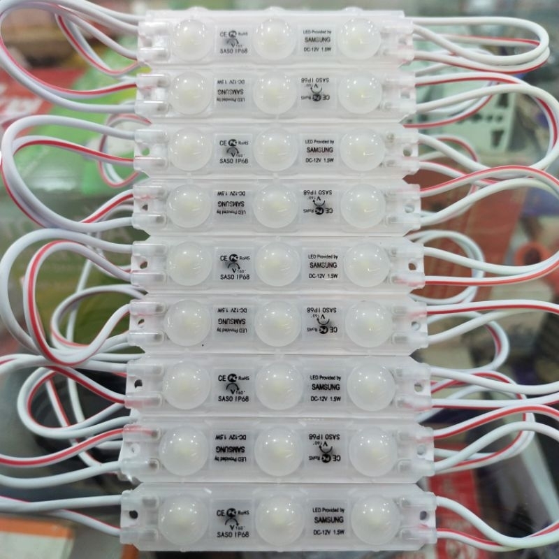 Jual Lampu LED Module Samsung 3Mata 1,5W Type 2835 DC/12V Cahaya Putih Super Bright | Shopee ...