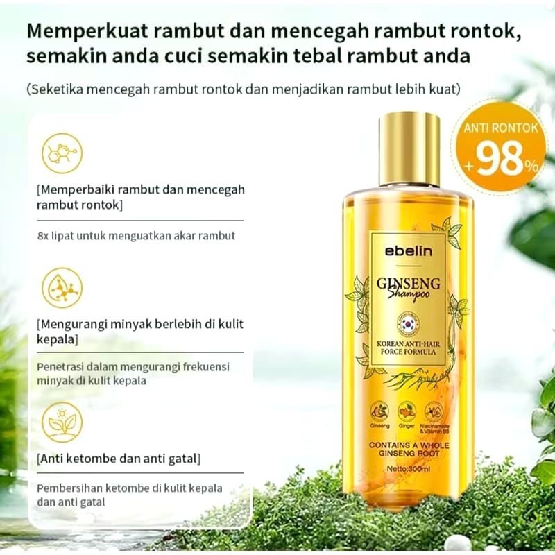 Jual Shampo Ebeline gingseng plus jahe menguatkan rambut | Shopee Indonesia