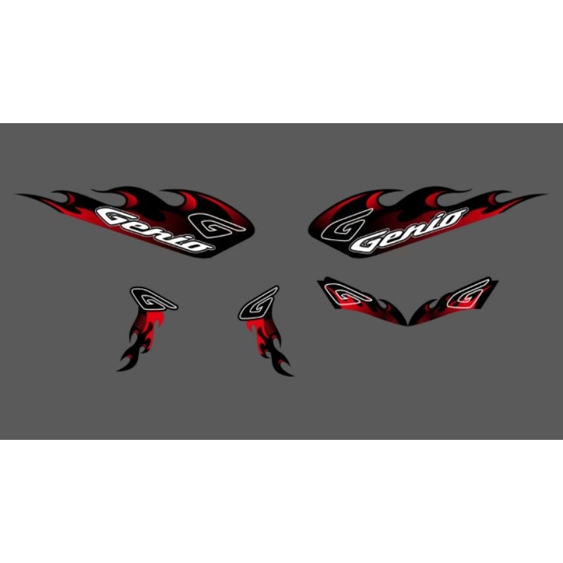 Jual Striping sticker Genio transparan motif custom design api new ...
