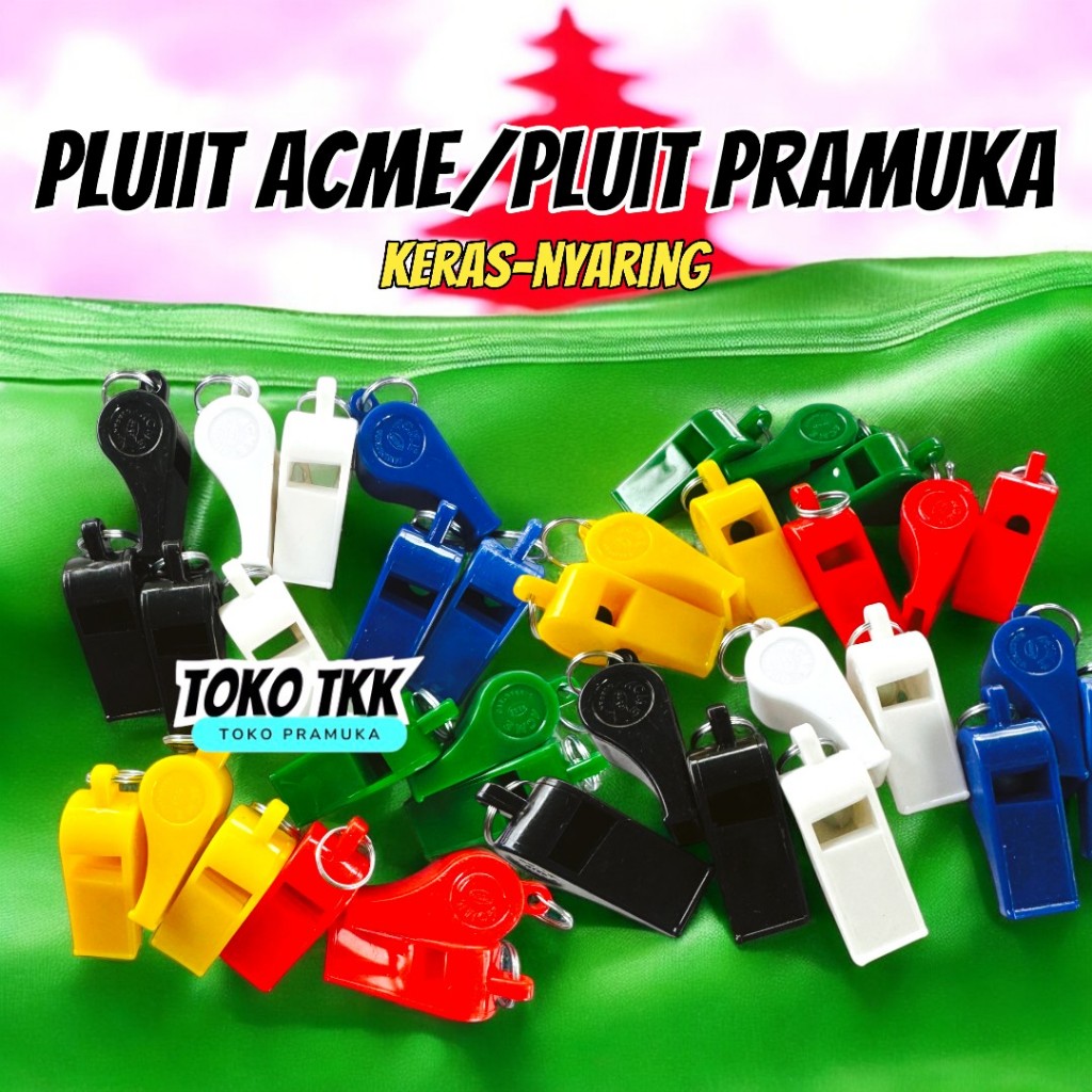 Jual Pluit acme / pluit pramuka warna hijau merah kuning lengkap ...