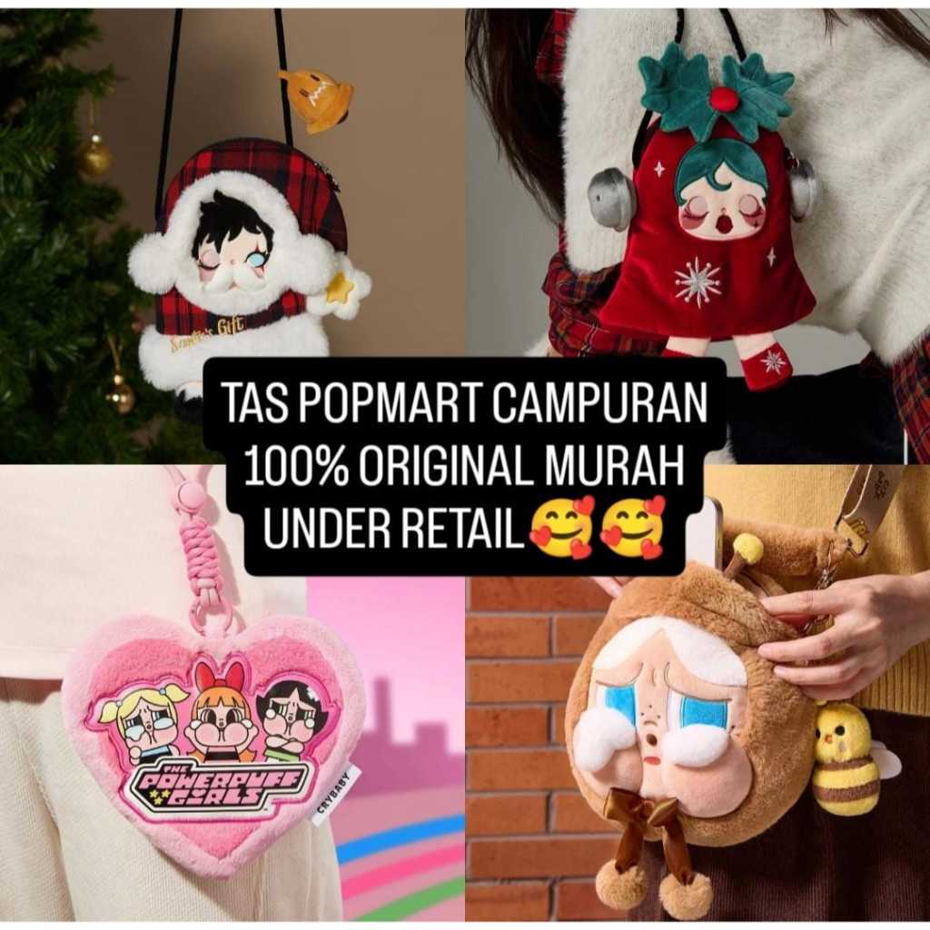Jual UNDER RETAIL - POPMART BAG - SALE MURAH POP MART BAG CRYBABY ...