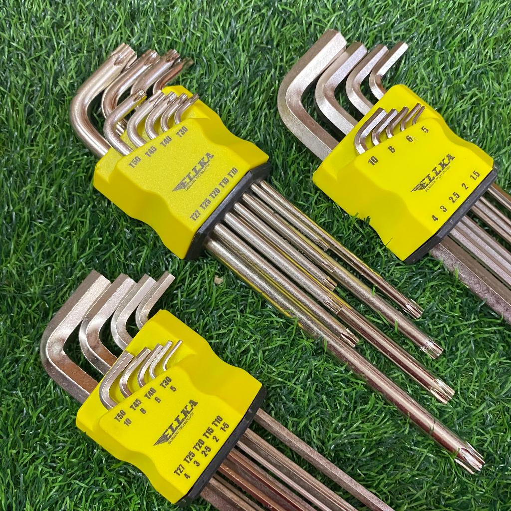 Jual Kunci L Bintang YUKIDO panjang lobang 9pcs Torx Key Set/Kunci L ...