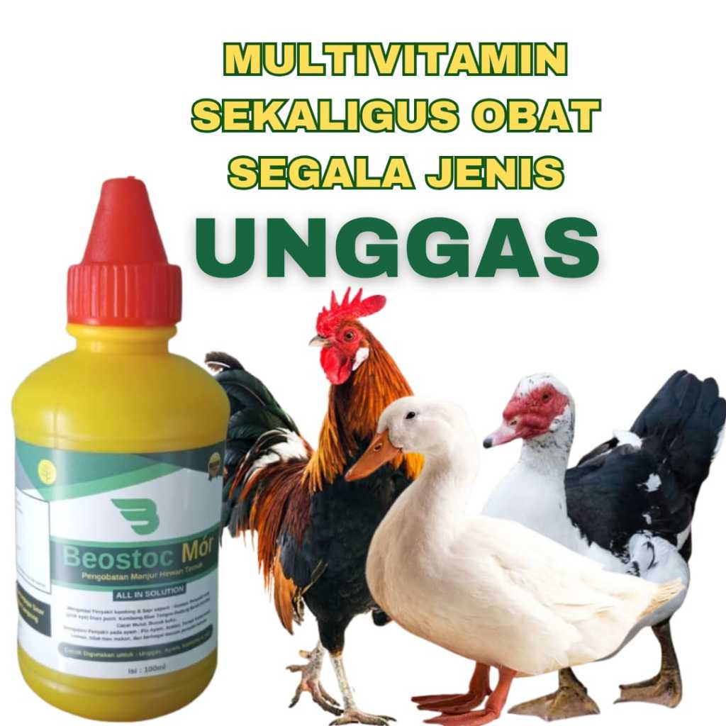 Jual BEOSTOC MOR Obat Sekaligus Multivitamin Untuk Segala Jenis Unggas ...