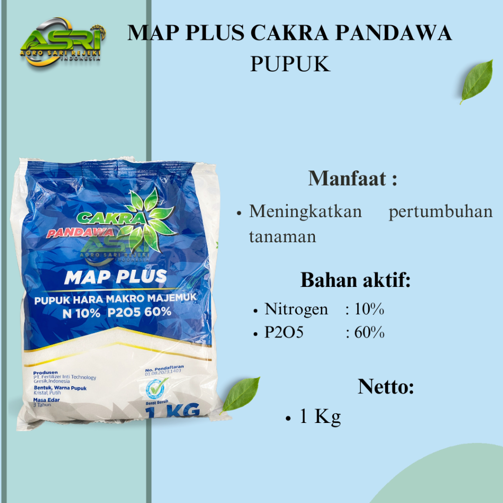 Jual PUPUK MAP PLUS 1KG CAKRA PANDAWA | Shopee Indonesia