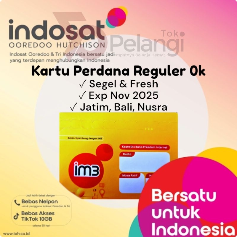 Jual Kartu Perdana Indosat IM3 Reguler 0k SEGEL JATIM (EJBN) | Shopee ...