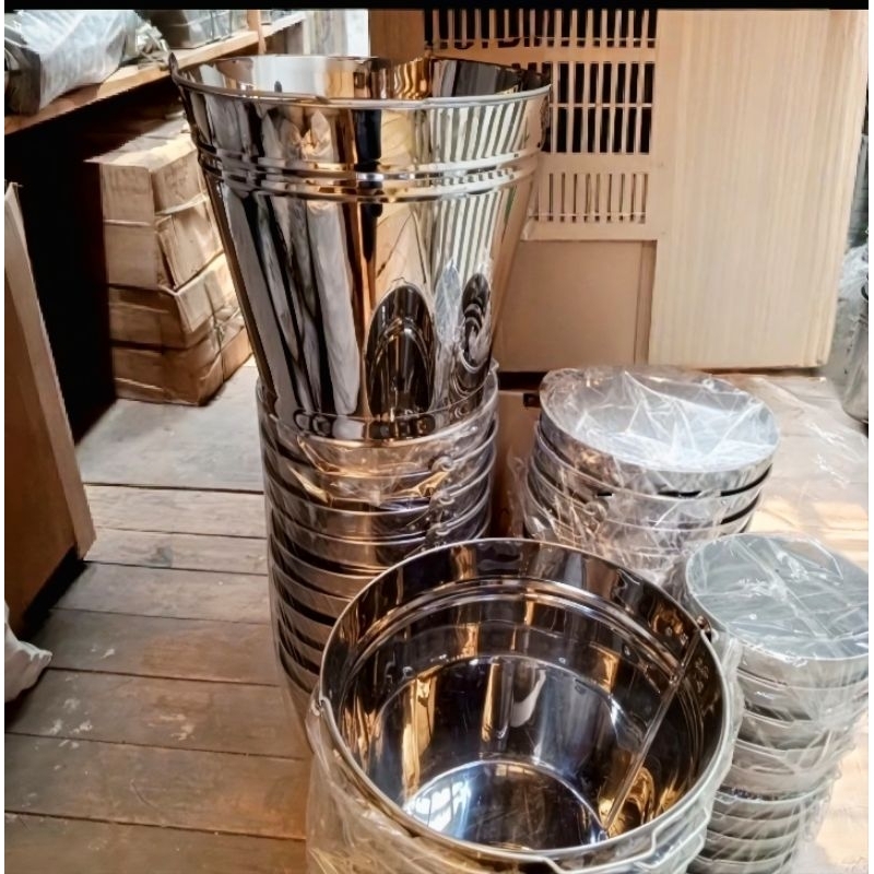 Jual Ember Stainless Tebal Kapasitas 20 Liter | Shopee Indonesia