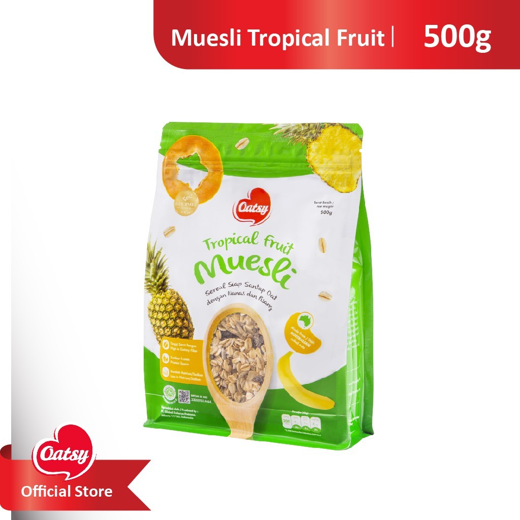 Jual Oatsy Muesli Tropical Fruit 500g EXP MEI 2025 | Shopee Indonesia