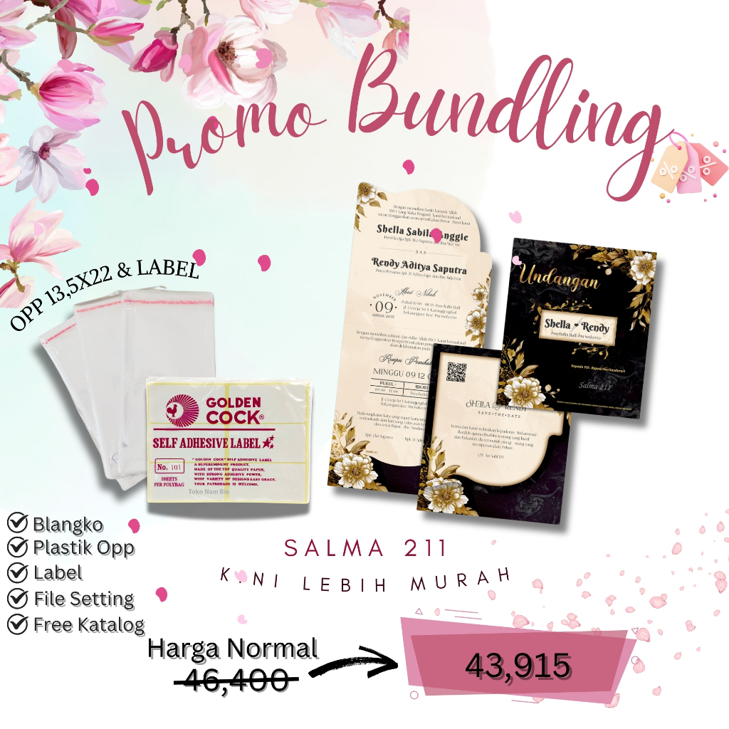 Jual Promo Komplit Salma 211 +Opp+Label | Blangko Murah | Blangko Undangan |Blangko Kosong ...