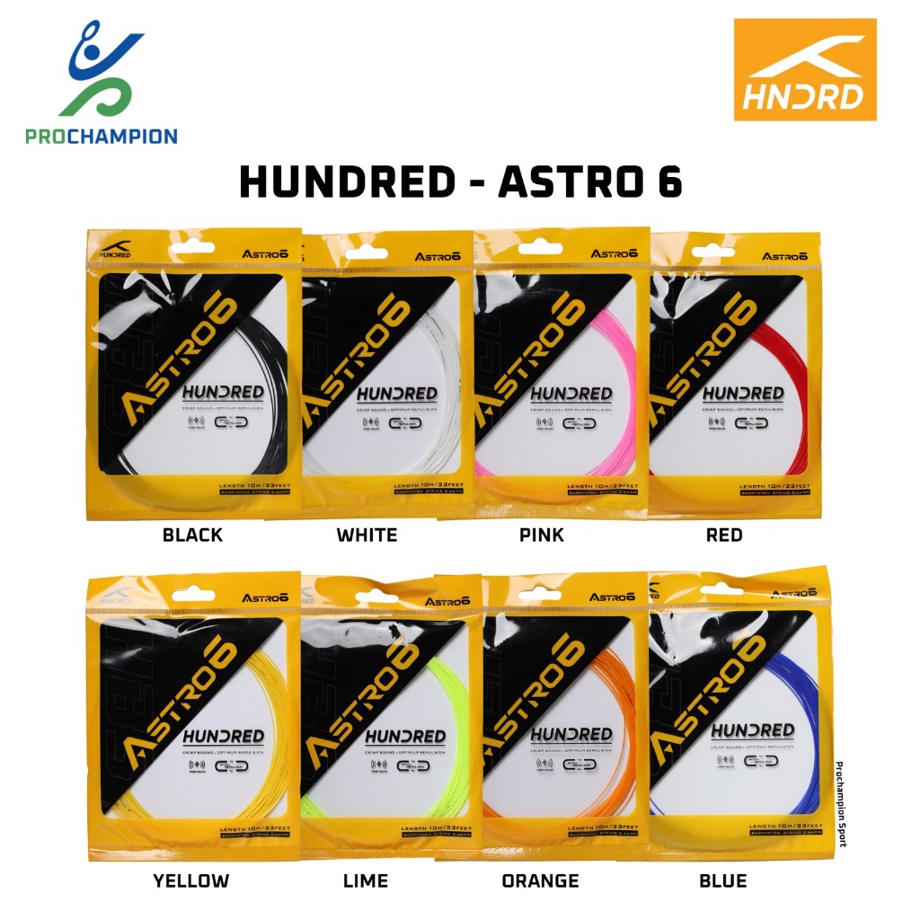 Jual Senar Badminton Hundred HNDRD ASTRO 6 String Hundred Astro 6 ...
