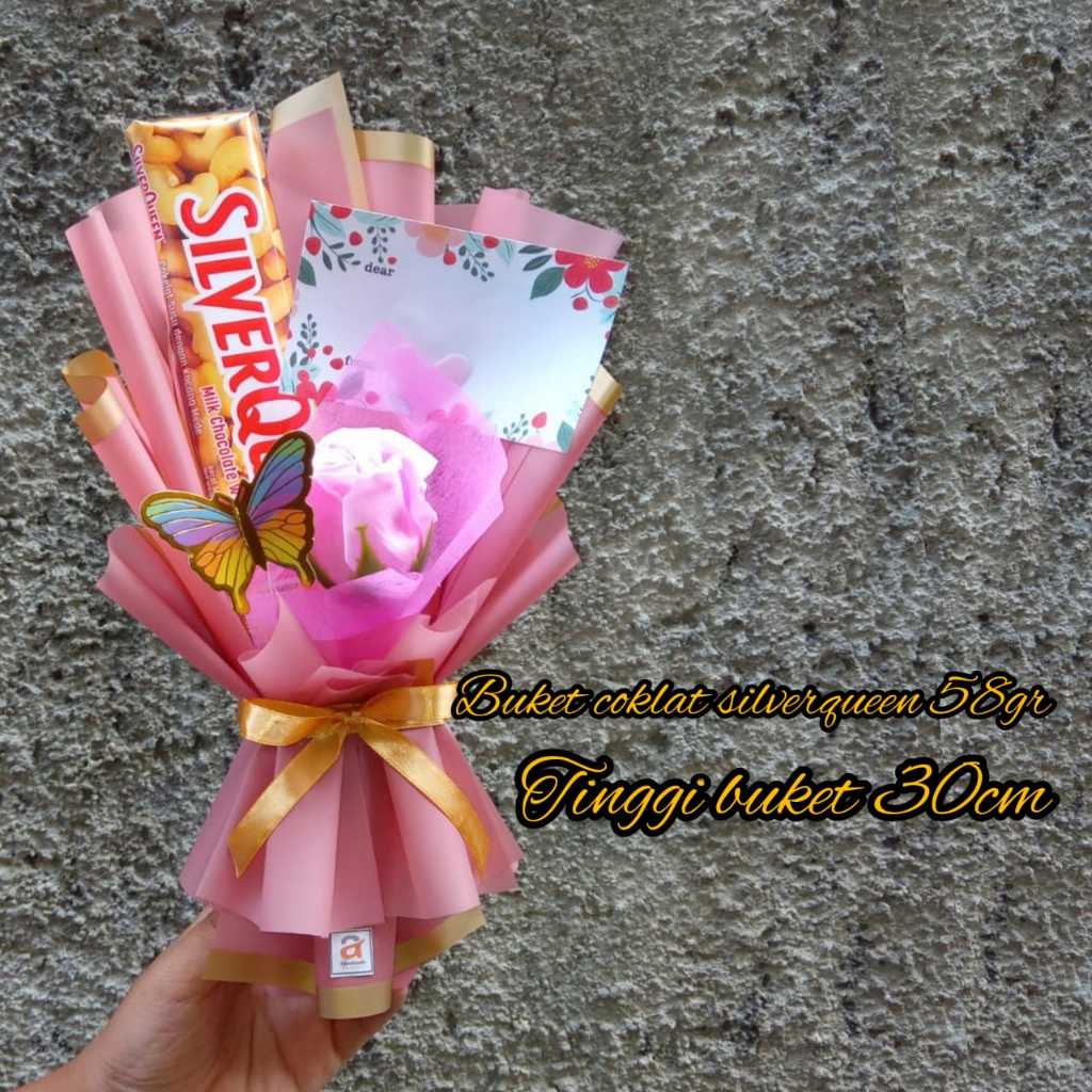 Jual Buket Coklat Silverqueen 58gr / Buket Valentine/ Buket Happy ...