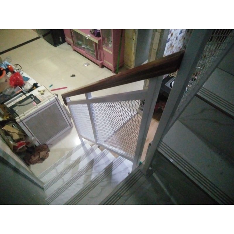 Jual Relling tangga minimalis/relling tangga pegangan kayu | Shopee ...