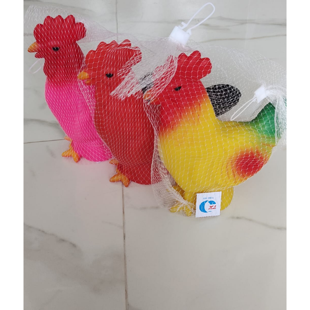 Jual MAINAN AYAM KARET BESAR DIPENCET BUNYI DAN NYALA LAMPU LED ...
