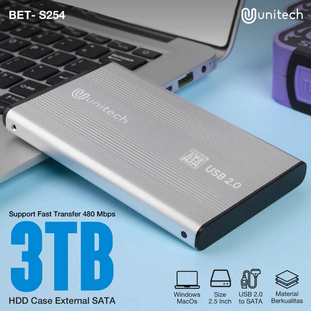 Jual Casing Hard Disk 2.0 Unitech SimpleDrive External HDD Kesing 2.5 ...
