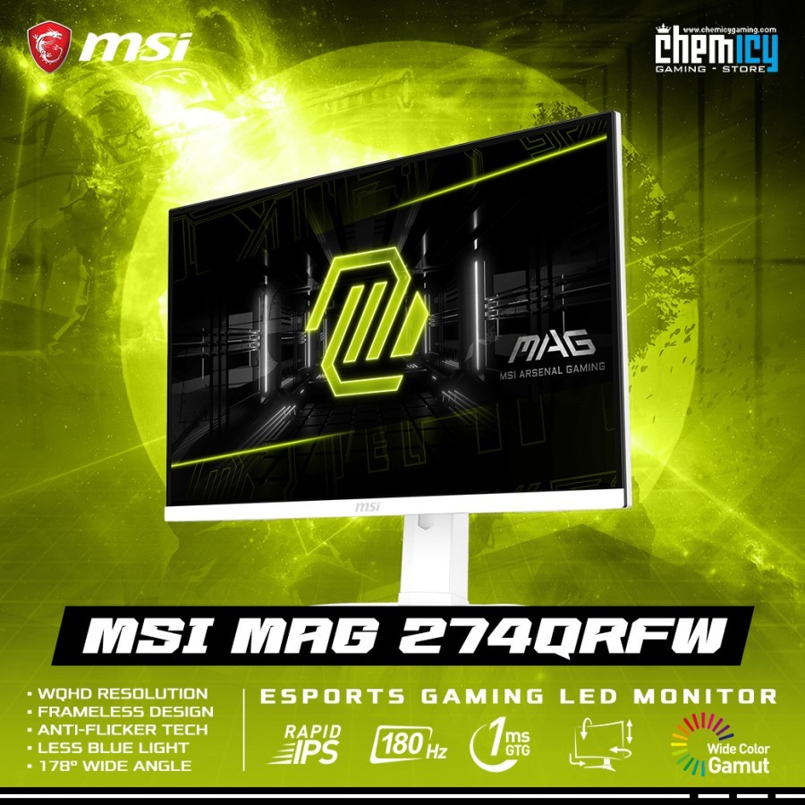 Jual MSI MAG 274QRFW 27 inch 180Hz 2K WQHD Gaming Monitor | Shopee ...