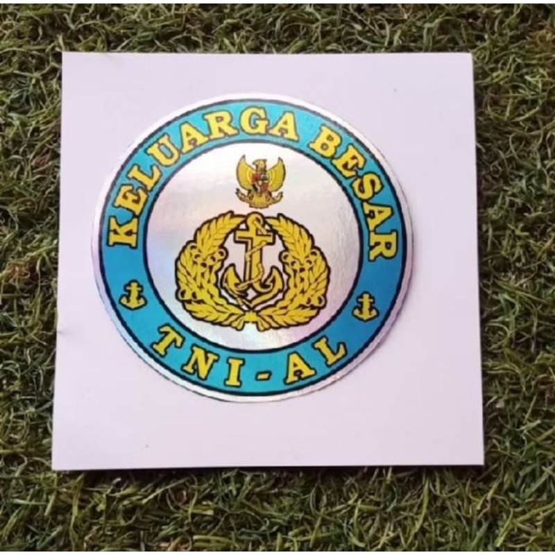 Jual Stiker Unik Hologram Laminasi Glossy Logo Keluarga Besar TNI-AL ...