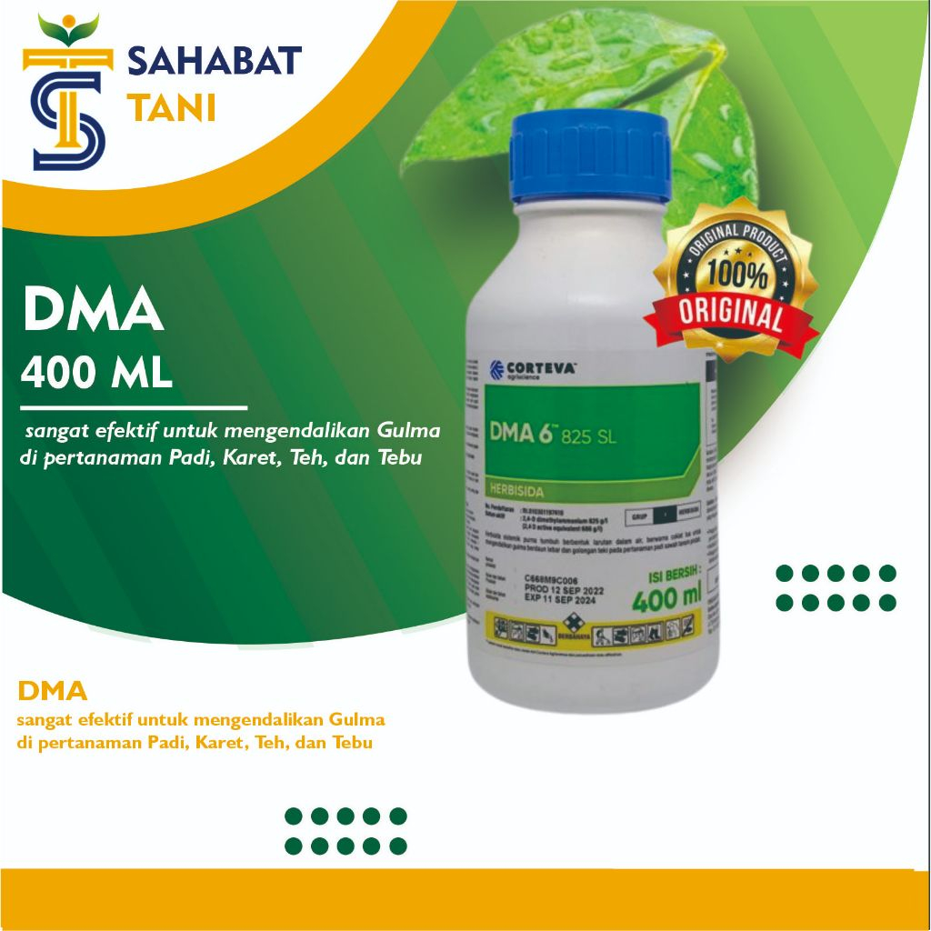 Jual HERBISIDA DMA 6 825SL 400ML, 200 ML | Shopee Indonesia