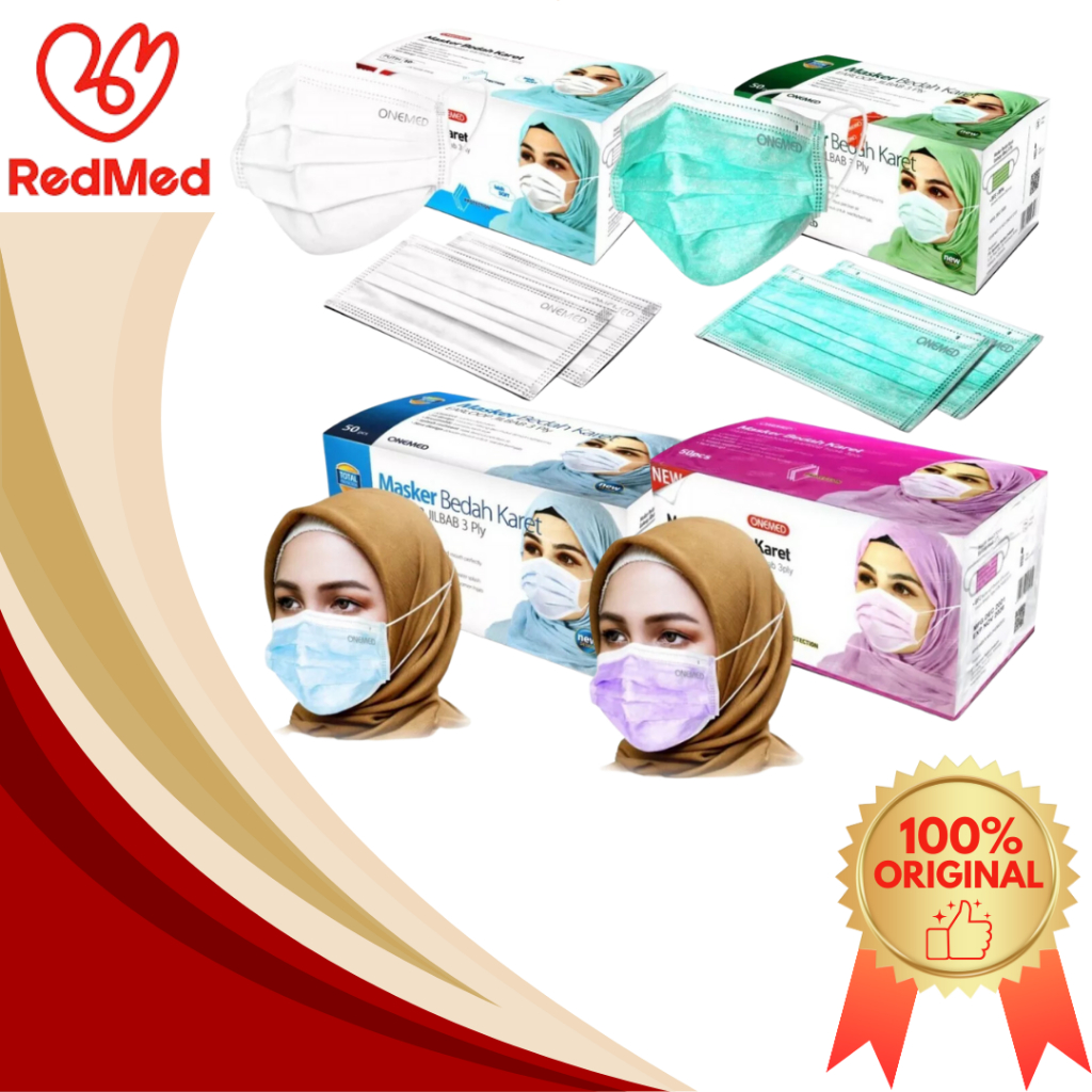 Jual ONEMED MASKER BEDAH HIJAB 50S | Shopee Indonesia