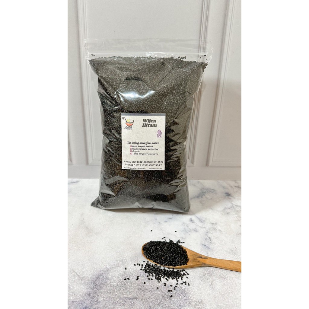 Jual Wijen Hitam Pilih Varian Berat - Rempah Bu Risma | Shopee Indonesia