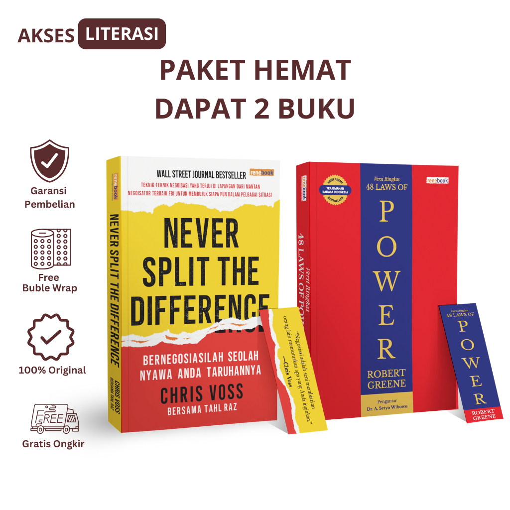 Jual [PAKET HEMAT] Buku Never Split the Difference - Chris Voss - Tahl Raz - Versi Ringkas 48 ...
