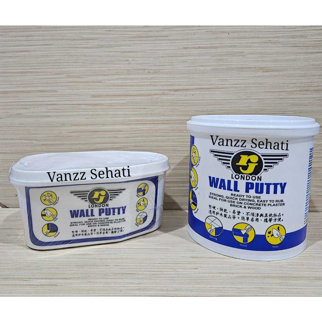 Jual Dempul RJ wall PuTTY / dempul dinding, tembok, kayu / plamir 1/2kg ...