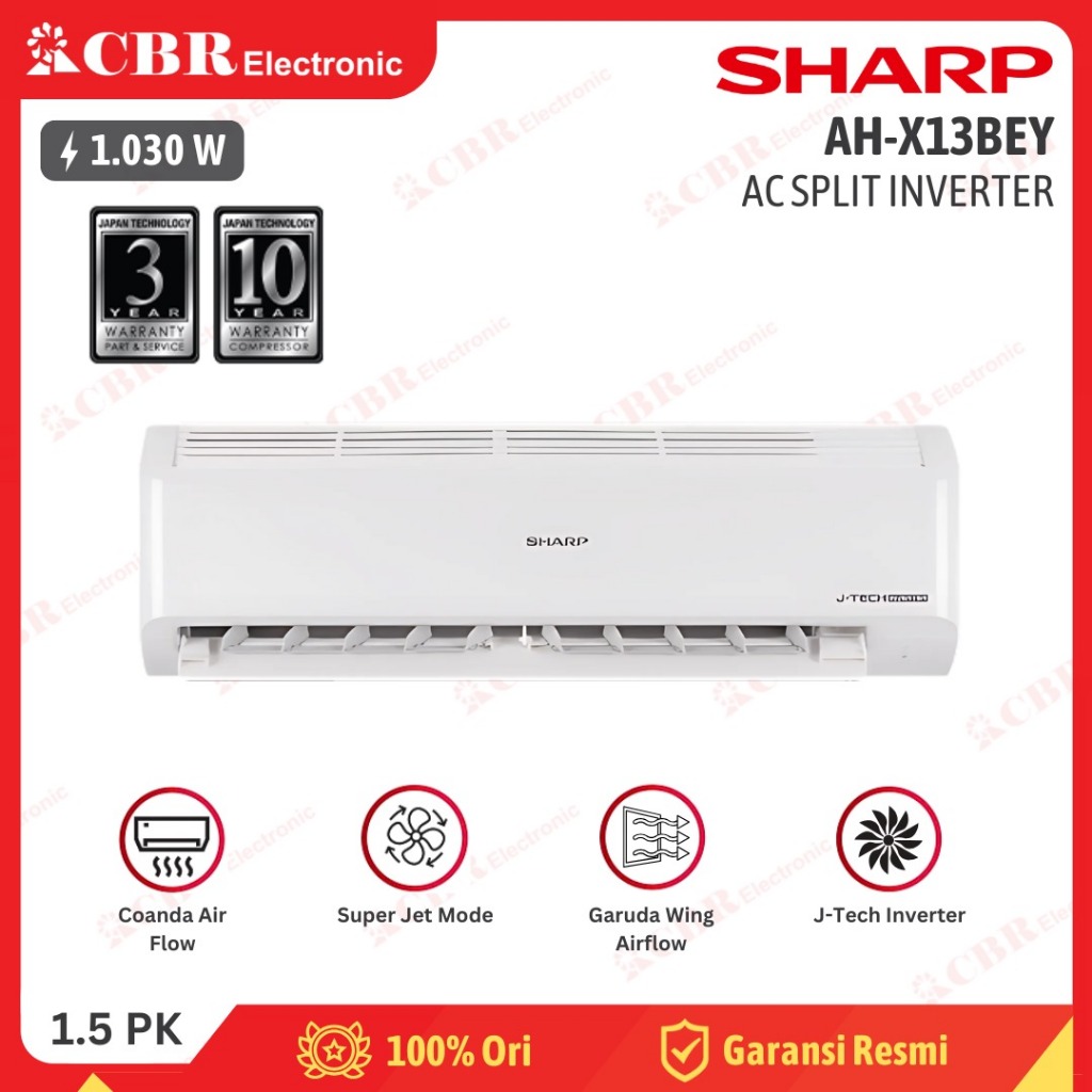 Jual AC Split SHARP Inverter 1,5 PK X13BEY - Garuda / Coada Air Flow ...