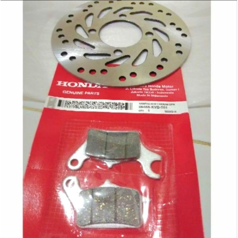 Jual Piringan cakram ram + kampas rem Beat, Scoopy, Vario 110, Vario ...