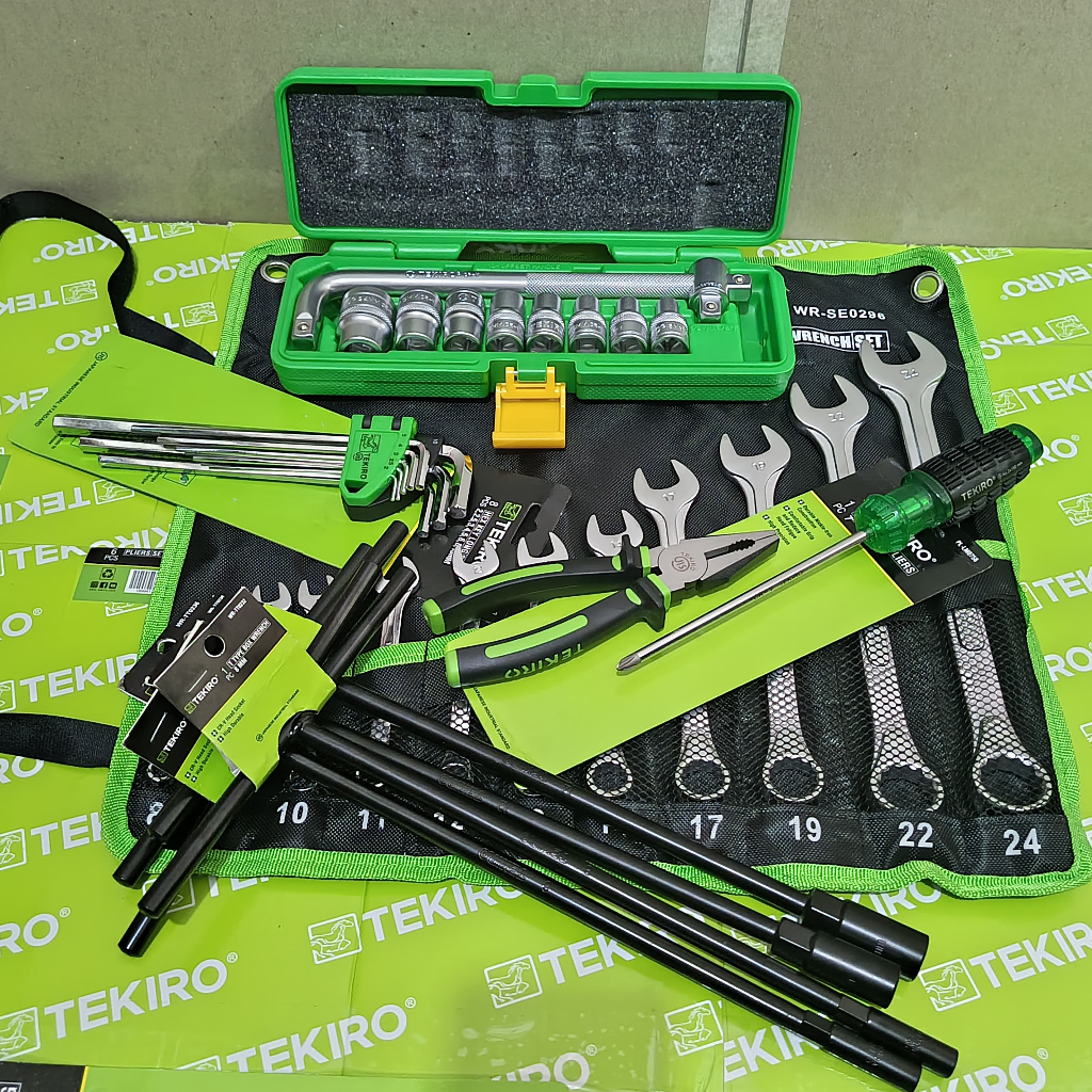 Jual TEKIRO Paket Bengkel / Alat Bengkel Lengkap TEKIRO / Tools Set / Kunci Sok / Ring Pas ...