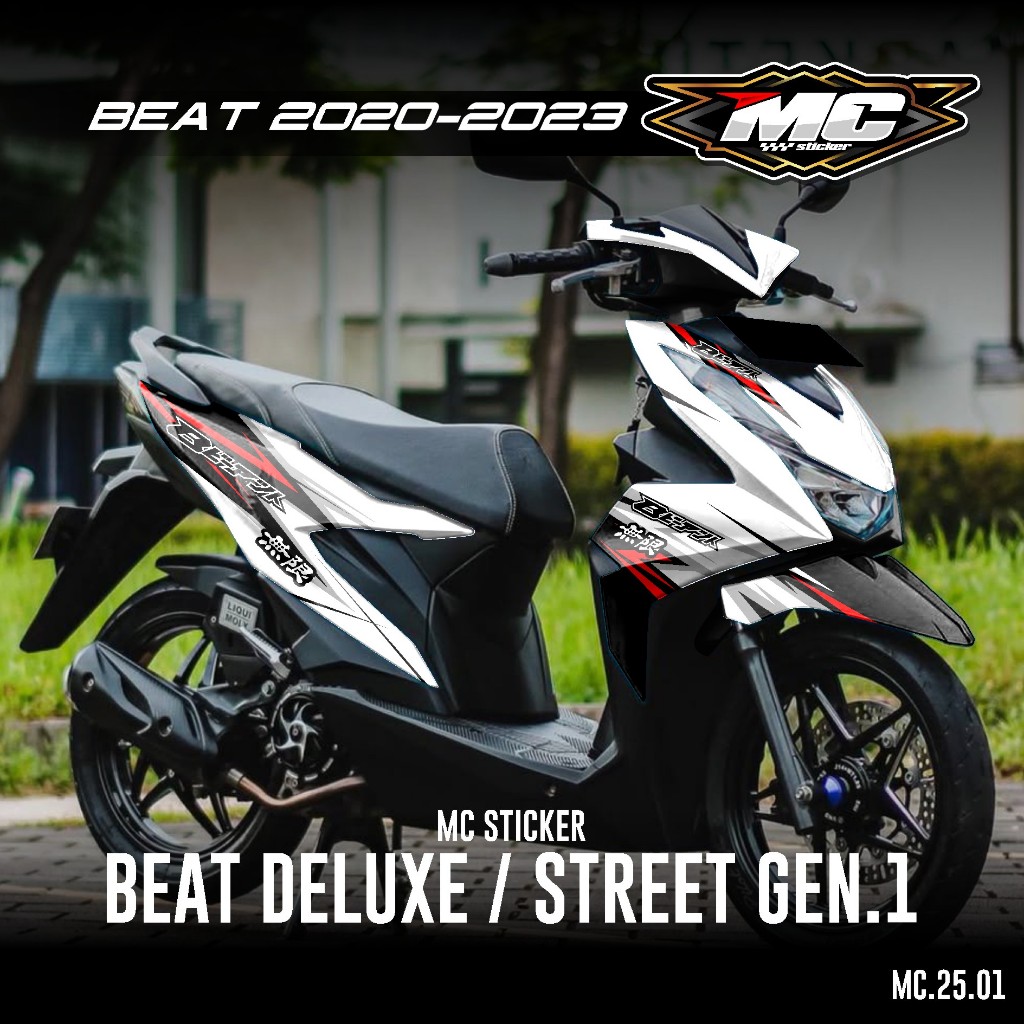 Jual Decal Sticker Honda Beat Deluxe Street 2020 2021 2022 2023 Full Body Terbaru Stiker Skotlet ...