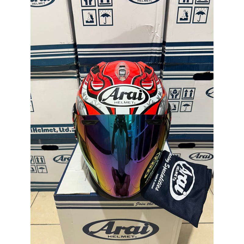 Jual Helm clone copy arai motif haga ram5 vzram | Shopee Indonesia