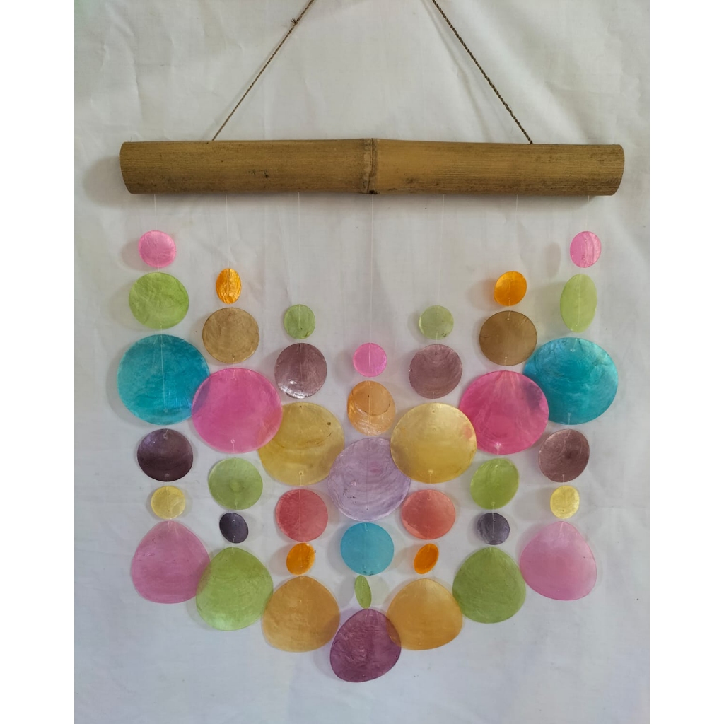 Jual WIND CHIME_COLOURFULL_FLAT STYLE_KERANG CAPIS, Kerajinan tangan ...