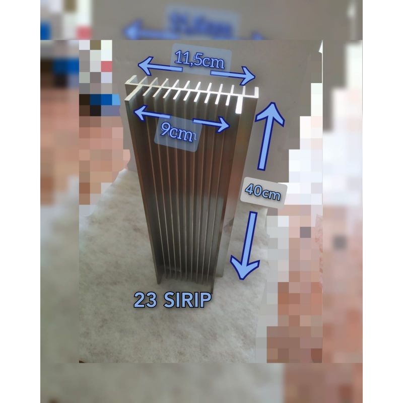 Jual HS PENDINGIN HEATSINK 3U 40cm BUILT UP 23 sirip heat sink 4 mm ...
