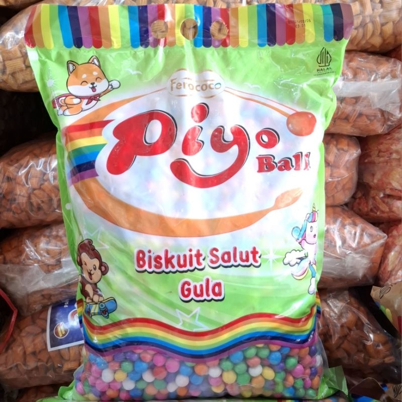 Jual ( 1 BAL isi 3 KG ) BOLA BOLA PELANGI (Piyo) / RAINBOW BALL (Piyo ...