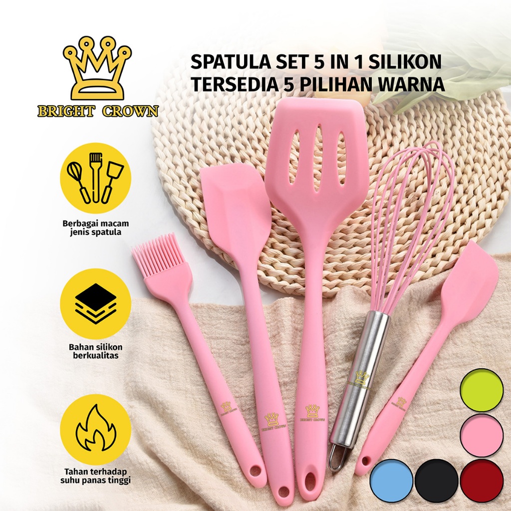 Jual BrightCrown Peralatan Masak Dapur Spatula Silikon/Set Sutil ...