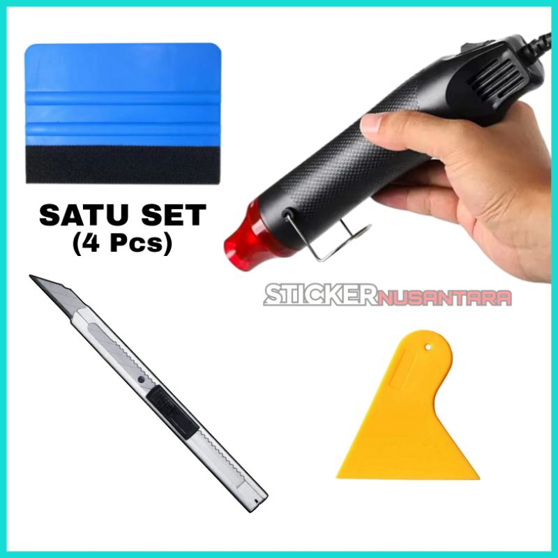 Jual Mini Hot Gun Heat Gun Low Watt 300W Satu Set Alat Pasang Stiker ...