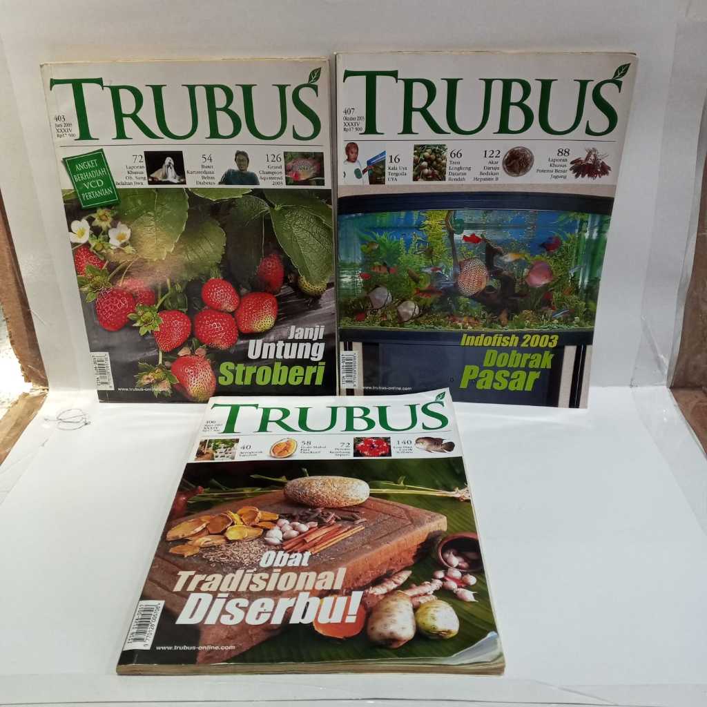 Jual Majalah Trubus tahun 2003 no 400 403 407 Original | Shopee Indonesia