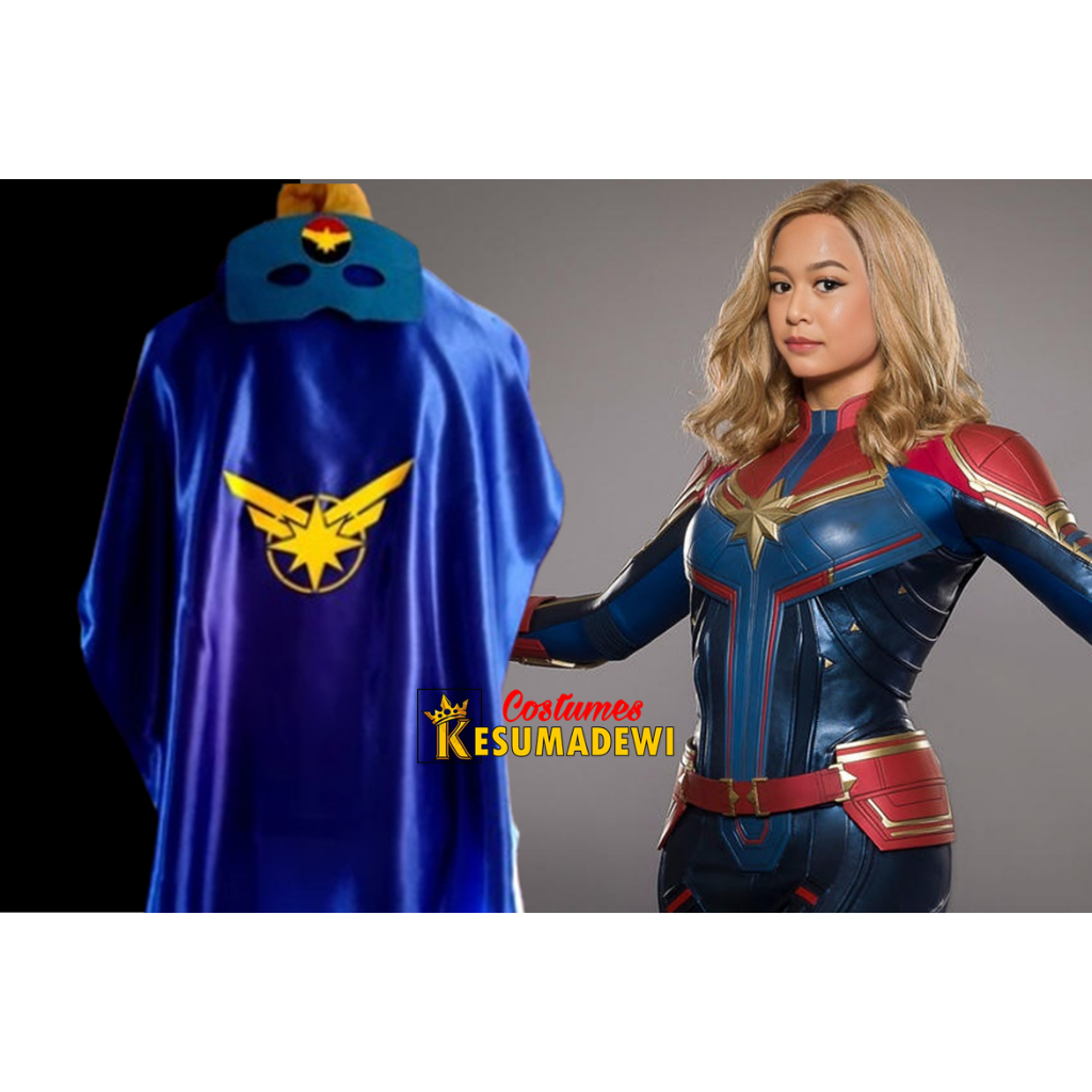 Jual CAPTAIN MARVEL Dewasa | Jubah &Topeng Kostum Superhero Haloween ...