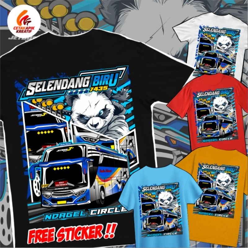 Jual (free sticker + ganci)KAOS BUS MANIA SUGENG RAHAYU SELENDANG BIRU ...