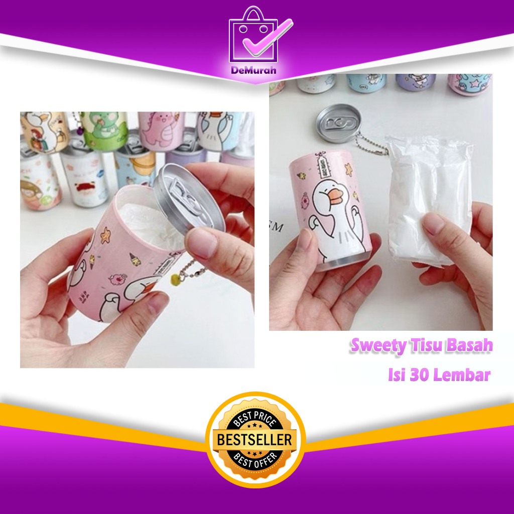 Jual Sweety Tisu Basah Tissue Bayi Bentuk Kaleng isi 30 Lembar Portable ...