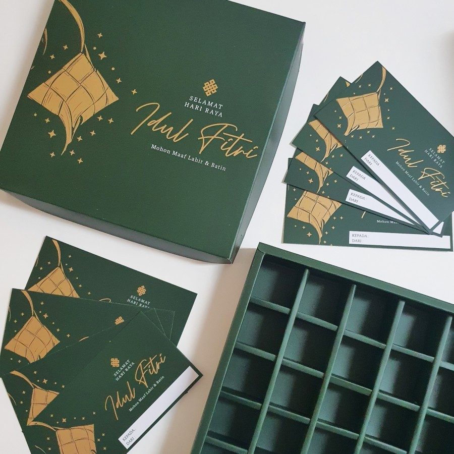 Jual 5 Pcs Cake Box Hampers Kue Nastar Edisi Idul Fitri Kotak Cookies ...