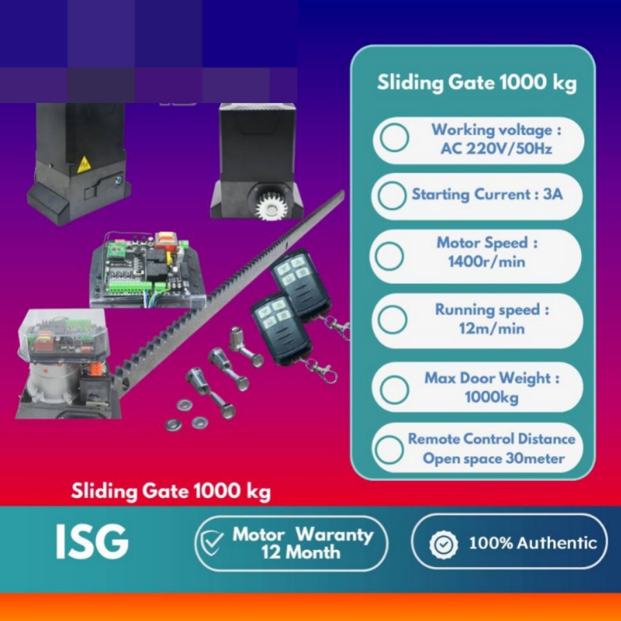 Jual Automatic Sliding Gate Mesin Pintu Gerbang Otomatis ISG 1000 kg 1 ...